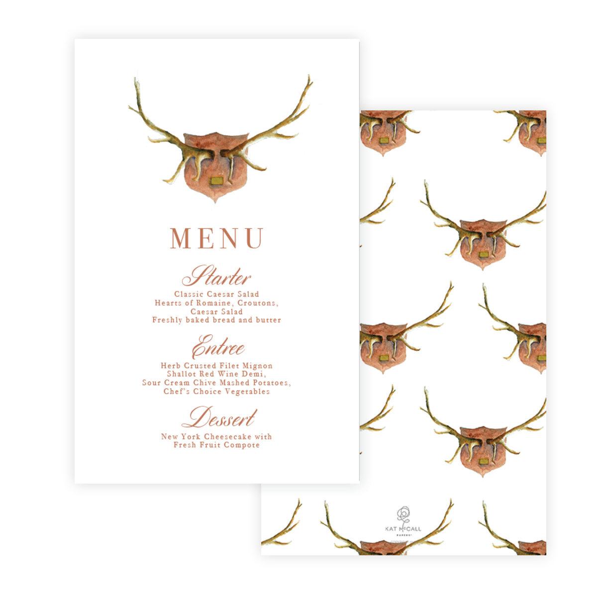 Antler Menu Card – Kat McCall Papers