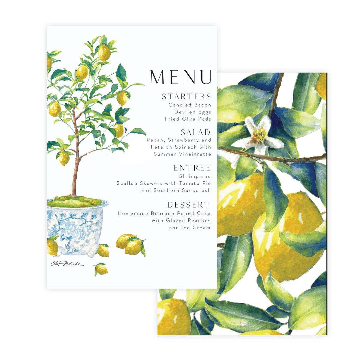 Lemon Tree Menu – Kat McCall Papers
