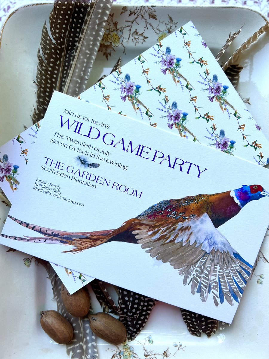 Kevin's Pheasant in Flight Invitation – Kat McCall Papers